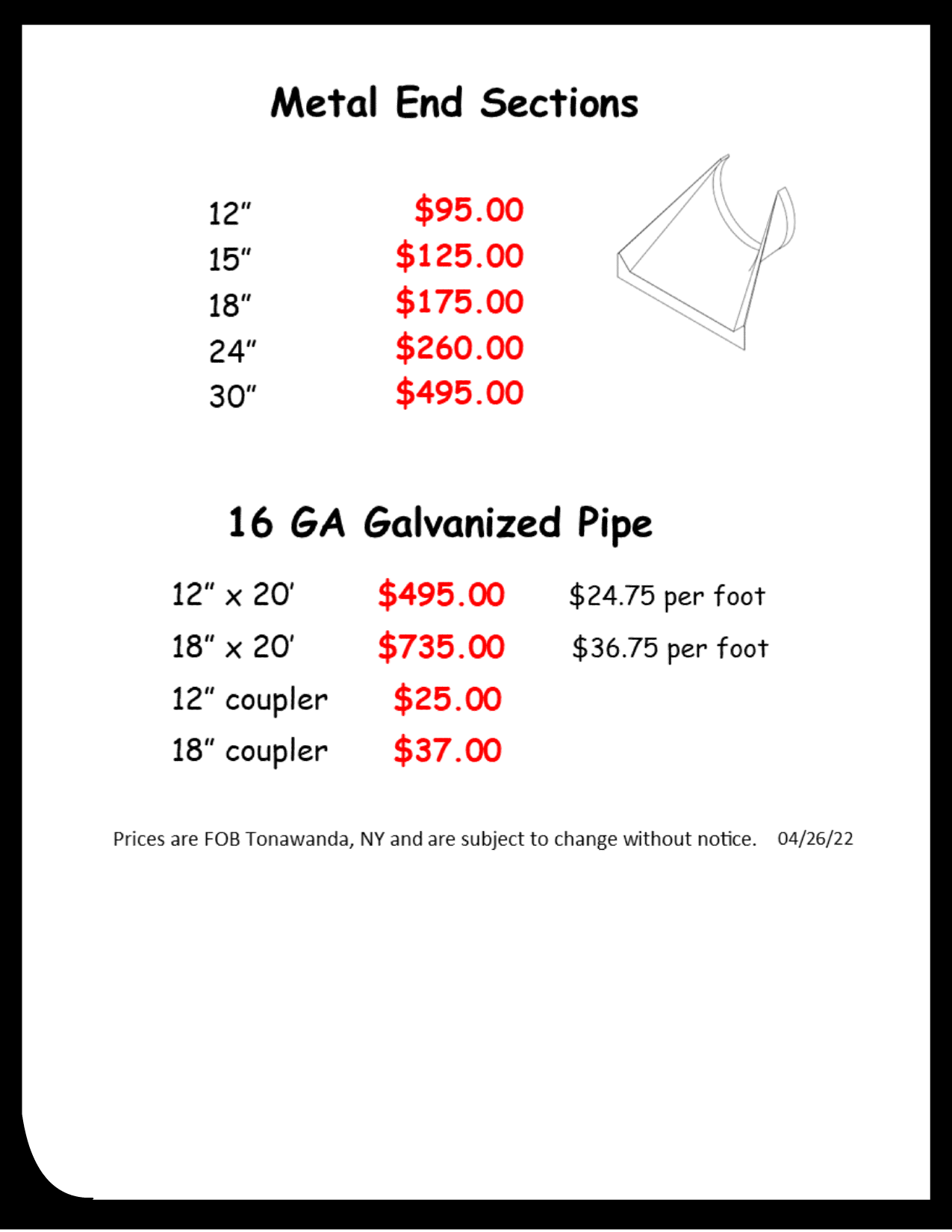 Metal End Sections - Niagara Precast